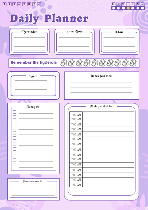 Daily routine planner flyer a4 size Template | PosterMyWall