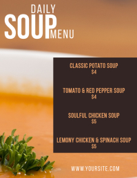 Daily Soup Menu Card Printable Flyer 2 Template | PosterMyWall