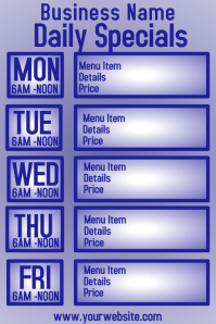 Daily Specials Menu Template | PosterMyWall
