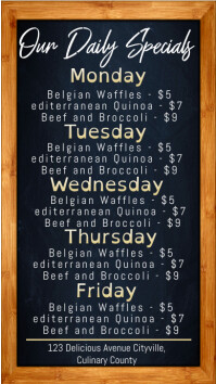 Daily Specials Menu Template | PosterMyWall
