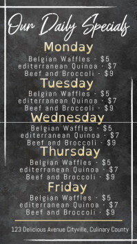 Daily Specials Menu Template | PosterMyWall