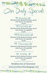 Daily Specials Menu Template | PosterMyWall