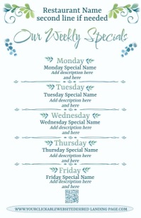 Daily Special Tabloid Menu Template | PosterMyWall