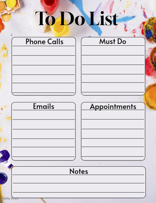 Copy of Daily To Do List (US Letter) | PosterMyWall