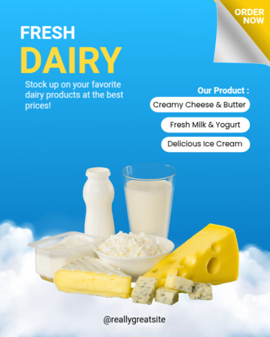 Copia de DAIRY PRODUCT SALE PROMOTION INSATAGRAM POST | PosterMyWall