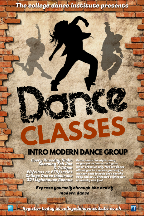 Dance Academy Flyer Template | PosterMyWall