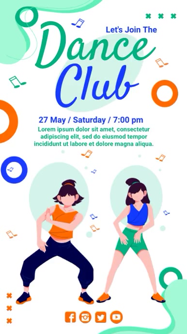 Dance Class / Fitness session Post Template | PosterMyWall