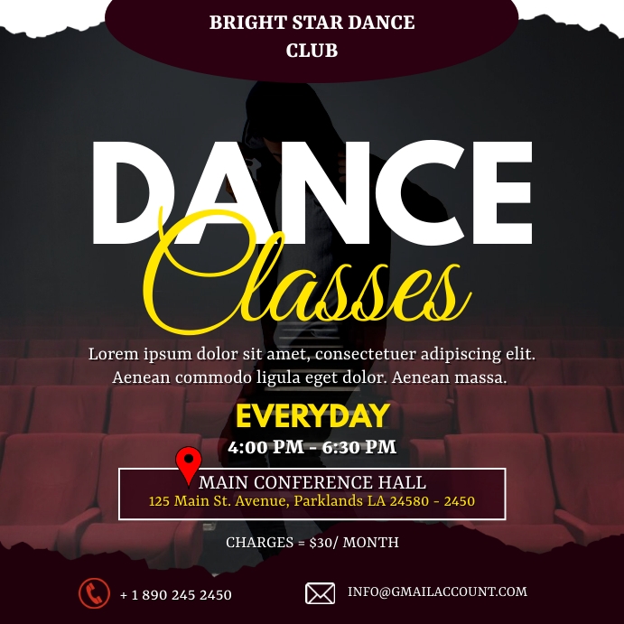 Dance classes poster Template | PosterMyWall