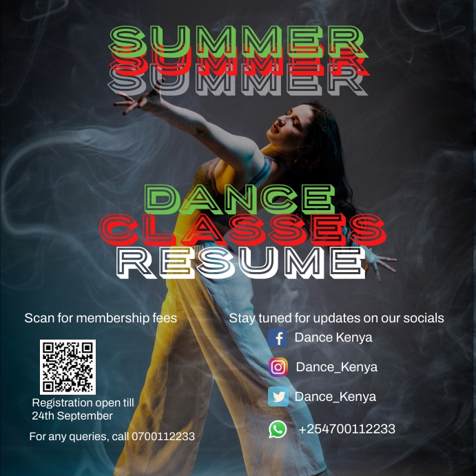 Poster Kelas Tari untuk Brosur Posting Instagram Templat | PosterMyWall