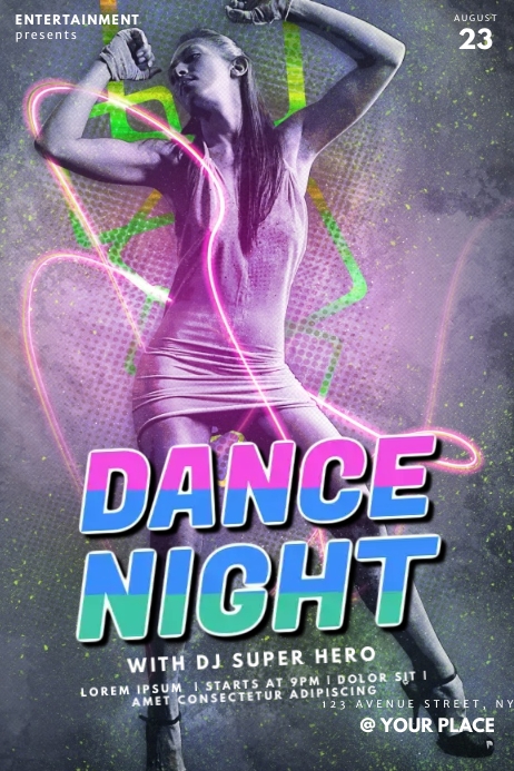 Dance club party flyer templat Template | PosterMyWall