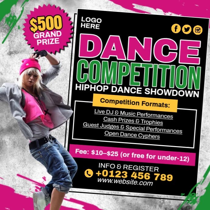 Dance Competition Ads Template | PosterMyWall