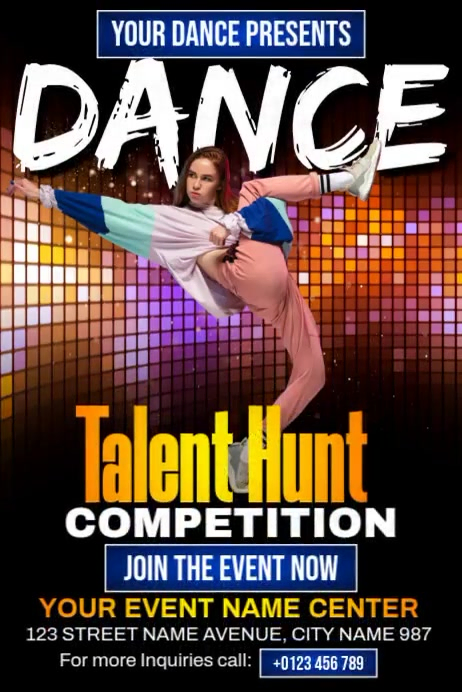 Dance Conpetition Ads Template | PosterMyWall