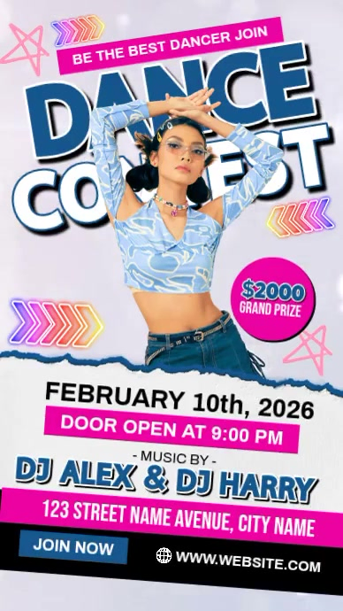 Dance Contest Ads Template | PosterMyWall