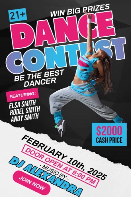 Dance Contest Ads Template | PosterMyWall