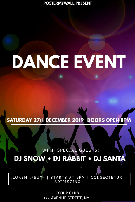 Dance event party flyer template | PosterMyWall