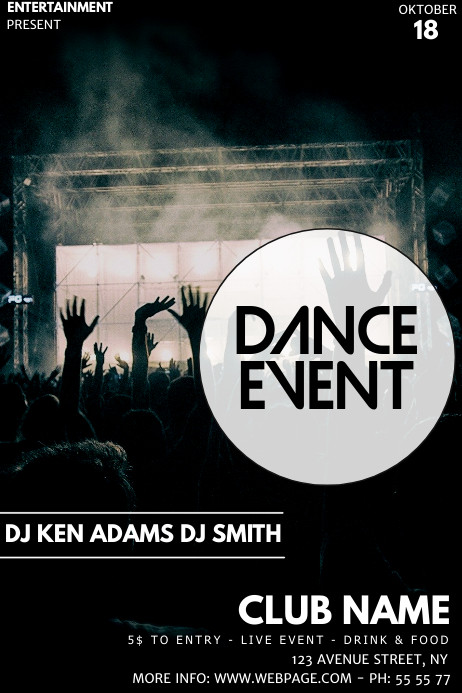 Dance event party flyer template | PosterMyWall