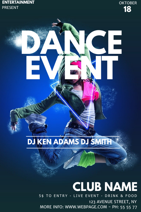Copy of dance event party flyer template | PosterMyWall