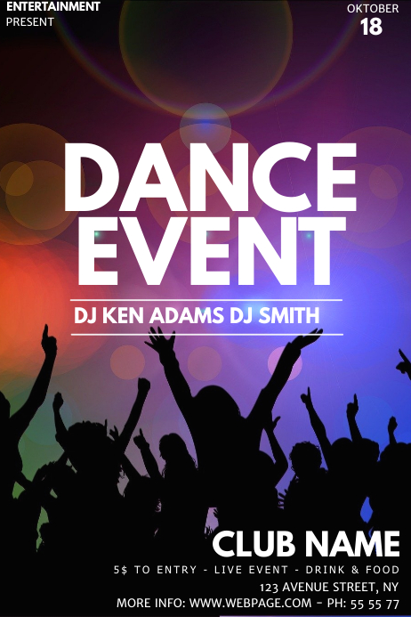 dance event party flyer template | PosterMyWall