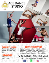 dance studio classes FLYER Template | PosterMyWall