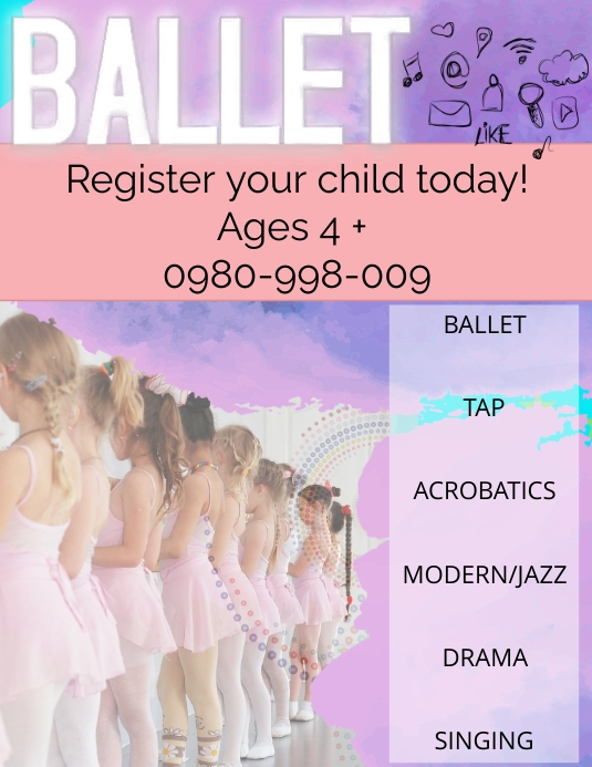 DANCE FLYER TEMPLATE BALLET | PosterMyWall