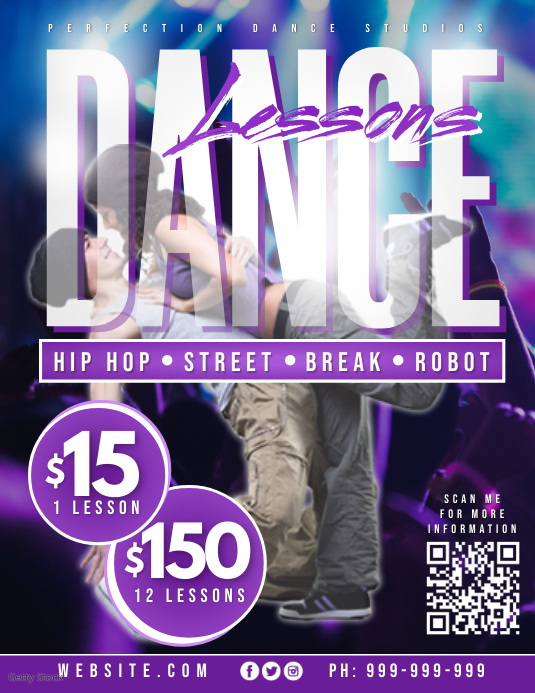 Dance Lessons Poster Template | PosterMyWall