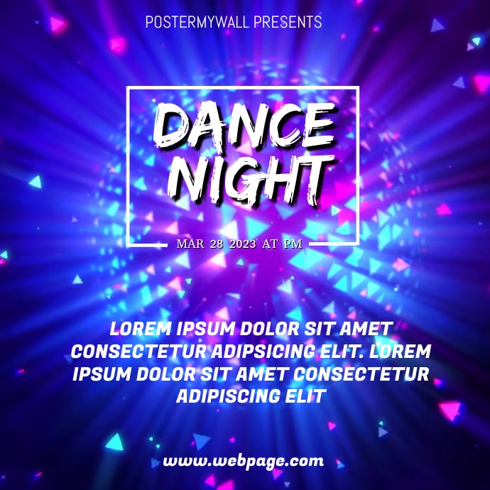 dance nigght video template instagram post | PosterMyWall
