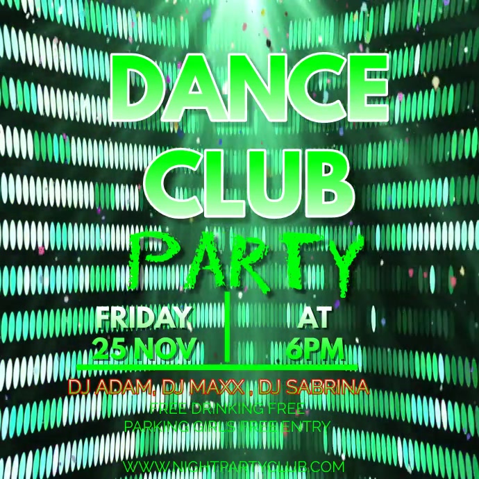 Dance Night Club Party Template | PosterMyWall