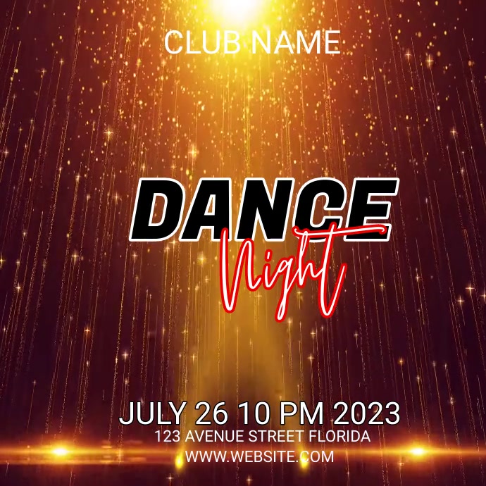 Plantilla de Dance night | PosterMyWall