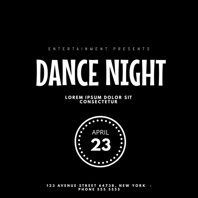 Dance night Facebook Post Video Template | PosterMyWall