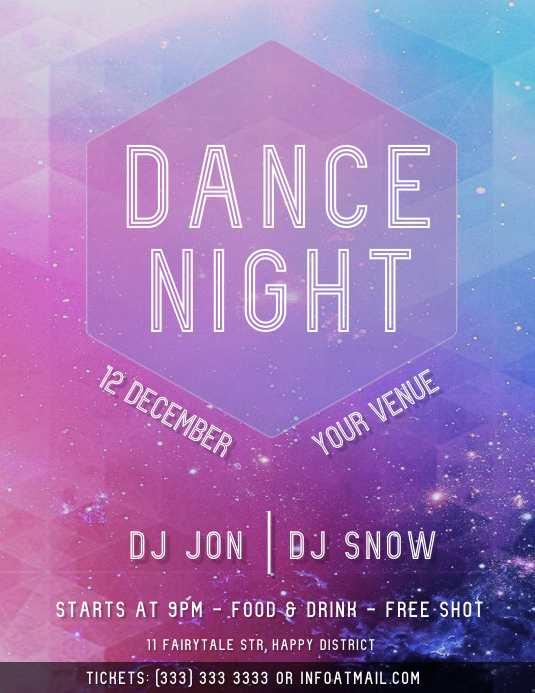 Plantilla de Noche de Baile | PosterMyWall