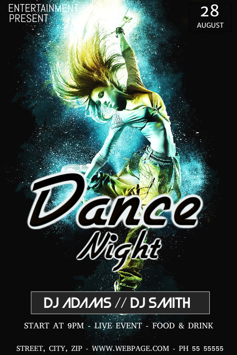 Dance night flyer template | PosterMyWall