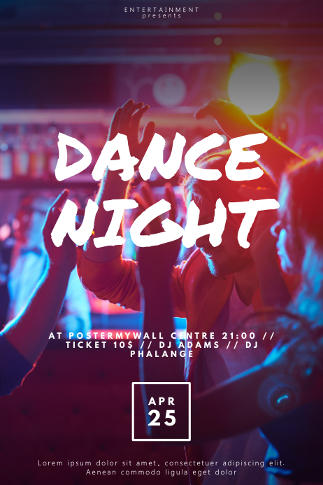 Dance Night Flyer template | PosterMyWall
