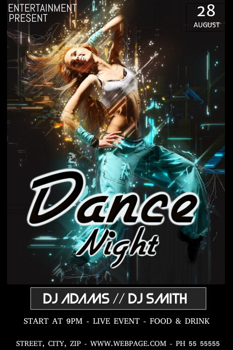 Dance night flyer template | PosterMyWall