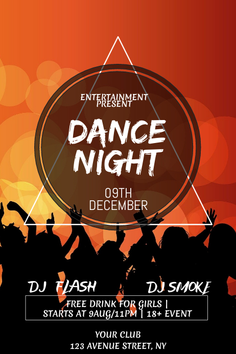 dance night flyer template | PosterMyWall
