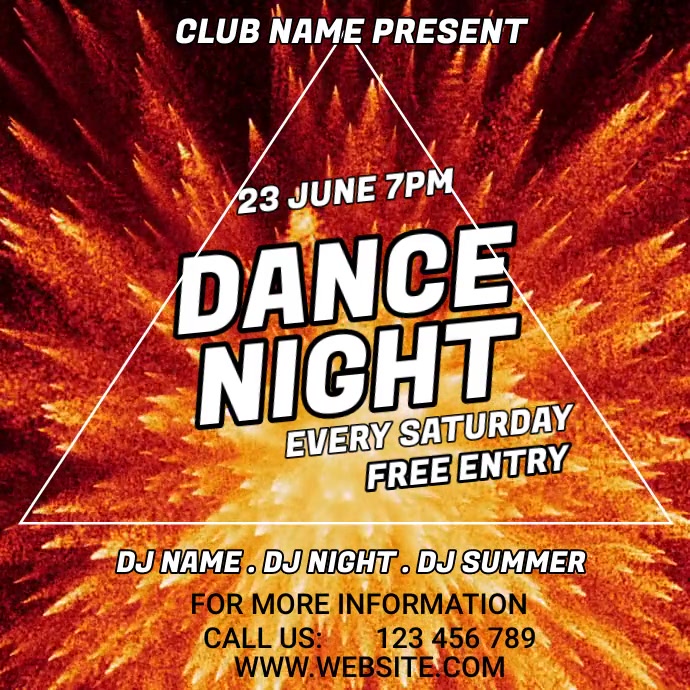 Dance Night Instagram Post Video Teamplete Template | PosterMyWall