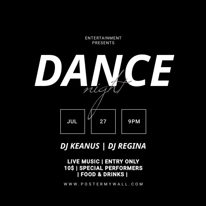 Dance Night Party Template | PosterMyWall
