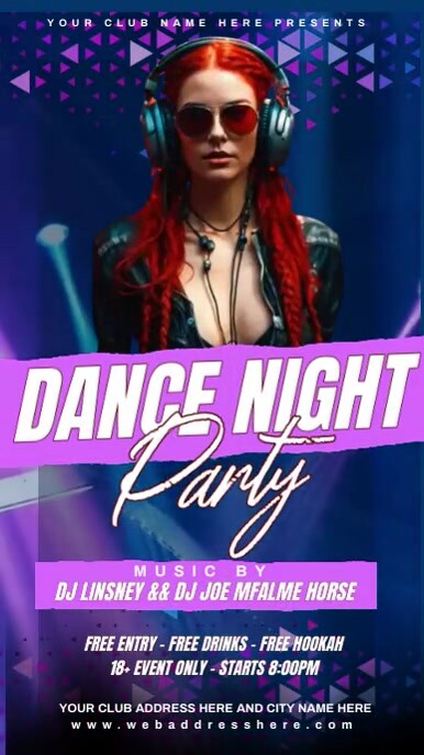 Dance night party Template | PosterMyWall