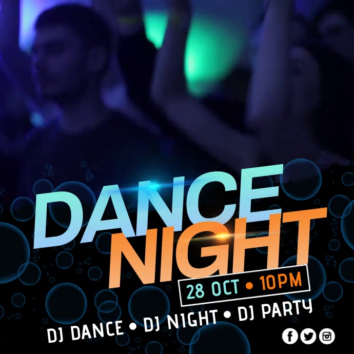 Dance Night video Poster Template | PosterMyWall