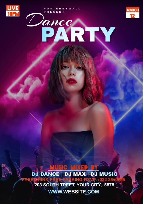 Dance Party Ad Template | PosterMyWall
