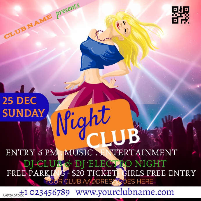 Dance party and night club (2) Template | PosterMyWall