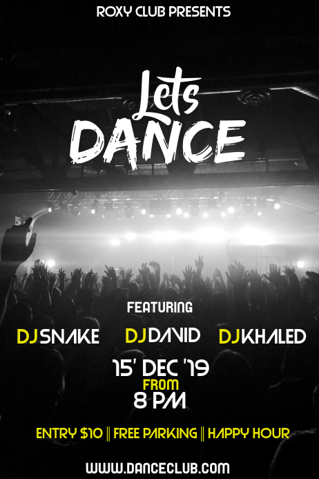 DANCE PARTY Template | PosterMyWall