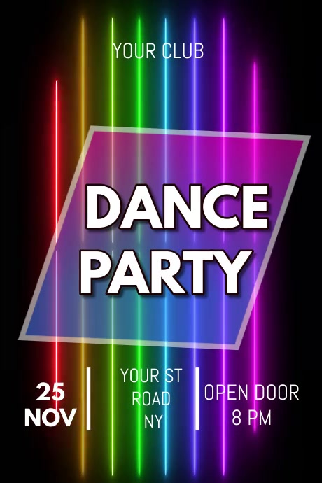 Dance party Template | PosterMyWall