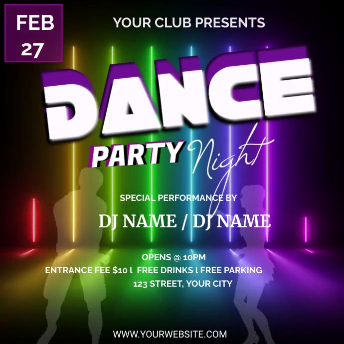 DANCE PARTY Template | PosterMyWall