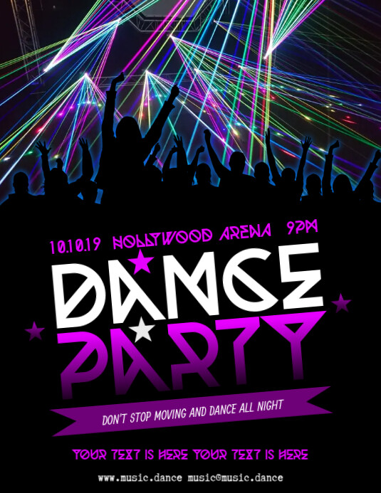 DANCE PARTY FLYER Modelo | PosterMyWall