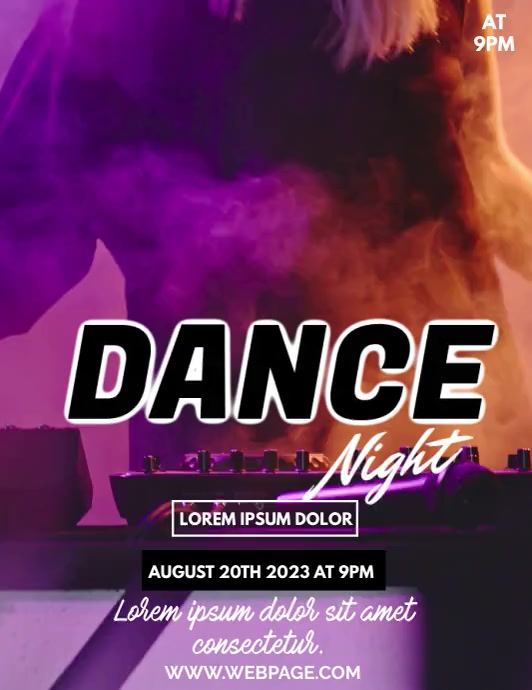 Dance Party Flyer Poster Template | PosterMyWall