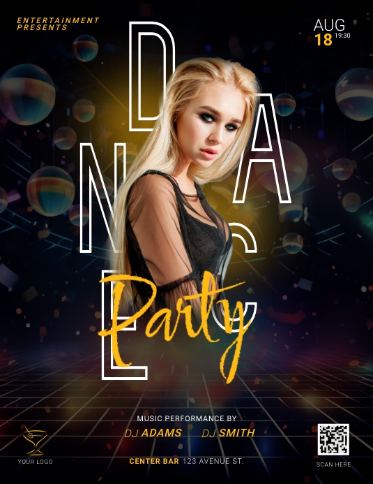 Plantilla de Dance party flyer template | PosterMyWall