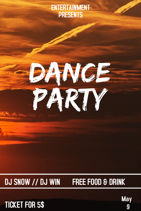 Dance party flyer template | PosterMyWall
