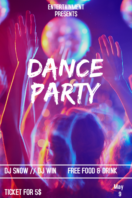 Copy of Dance party flyer template | PosterMyWall