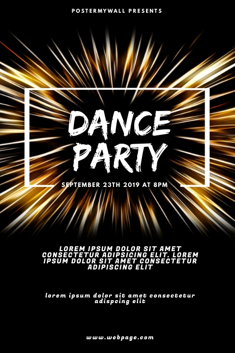 Dance Party flyer template | PosterMyWall