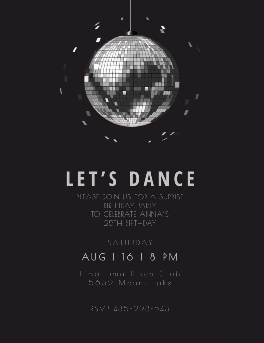 Dance Party Invitation Template | PosterMyWall